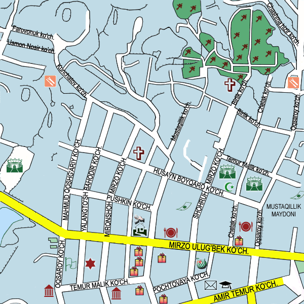 Samarkand Map, Samarkand Uzbekistan map, Samarkand city map