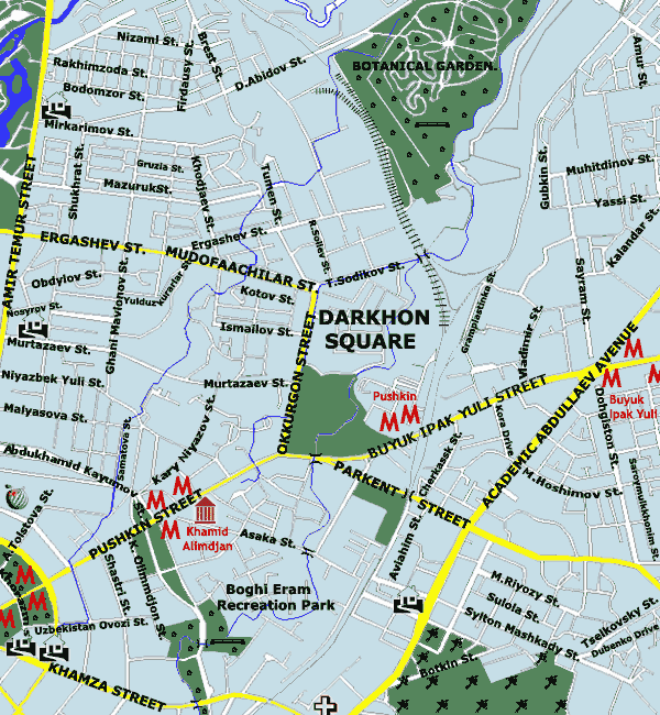 Tashkent Map - Toshkent city